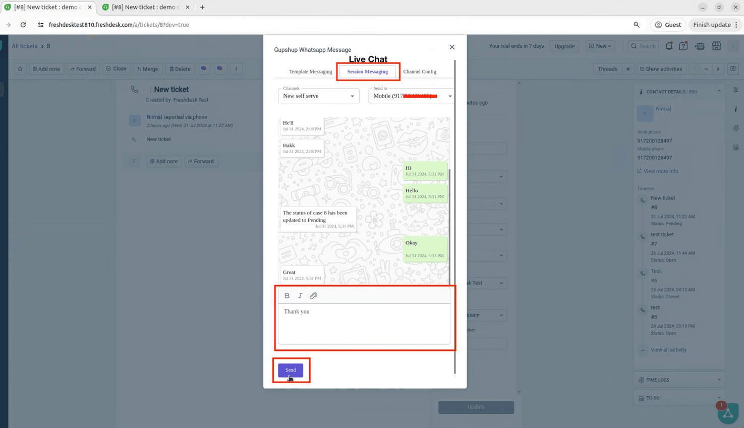 Freshworks Gupshup WhatsApp Messaging for Freshdesk Integration | Freshworks Marketplace